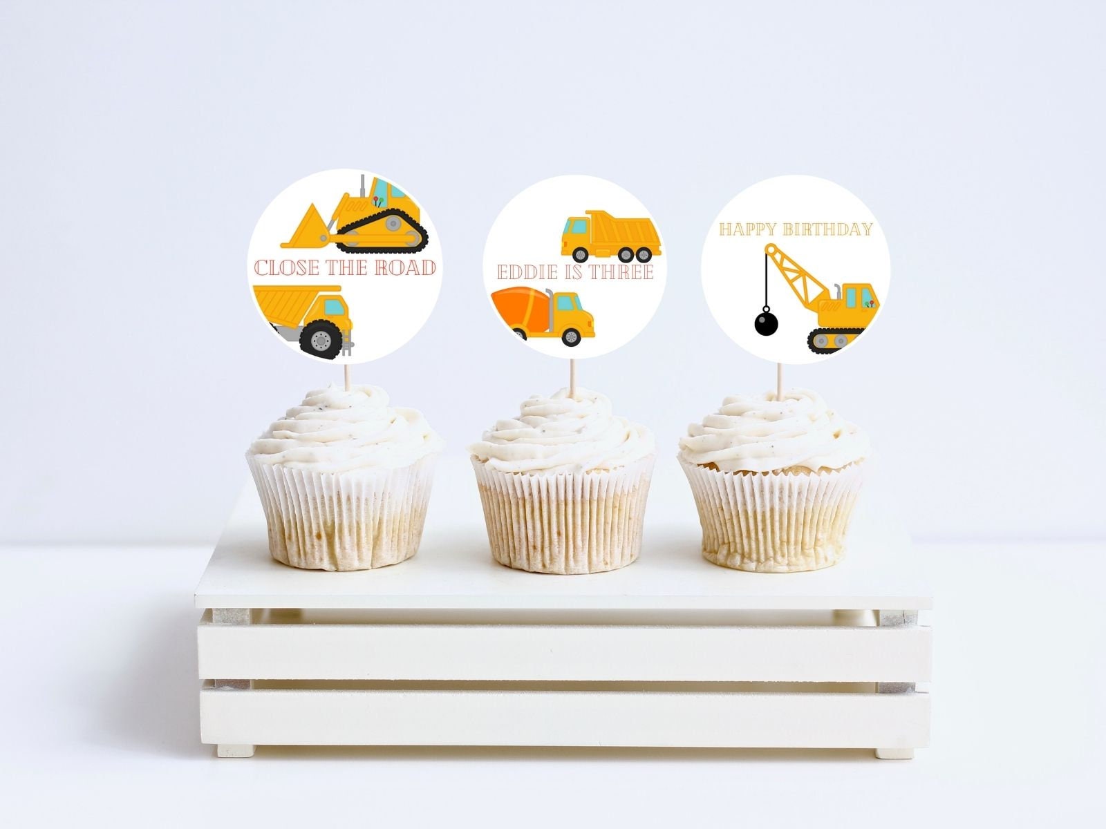 EDITABLE Construction Digger Dumper Truck Birthday Welcome Sign Party ...