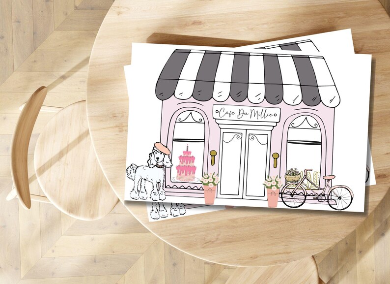 Editable Paris Gable Label , French Cafe Box Label, Parisian Sticker ...