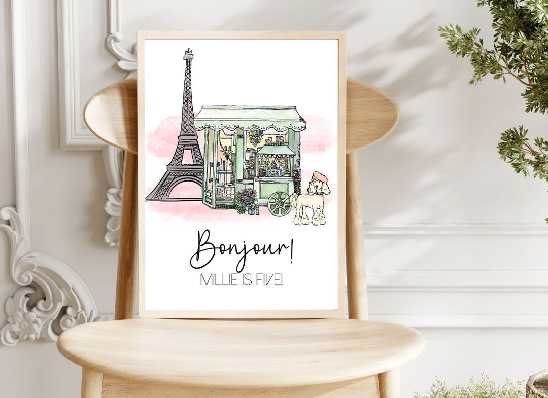 Editable Paris Party Sign , French Cafe Welcome Sign, Parisian ...