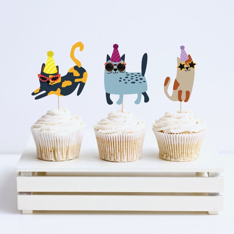Cat Cake Toppers - Etsy