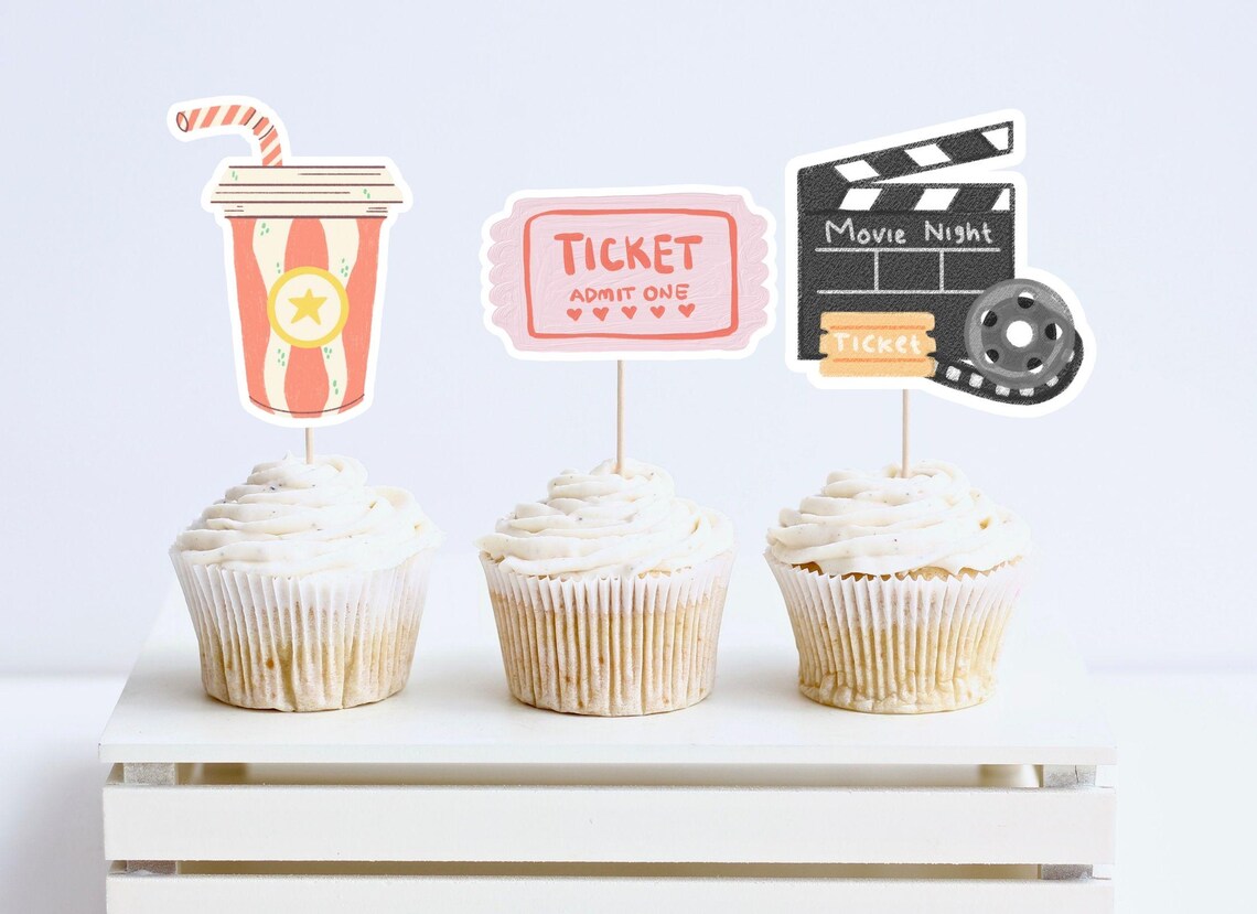 Editable Movie Night Ticket, Cinema Party Ticket, Girls Birthday Prop ...