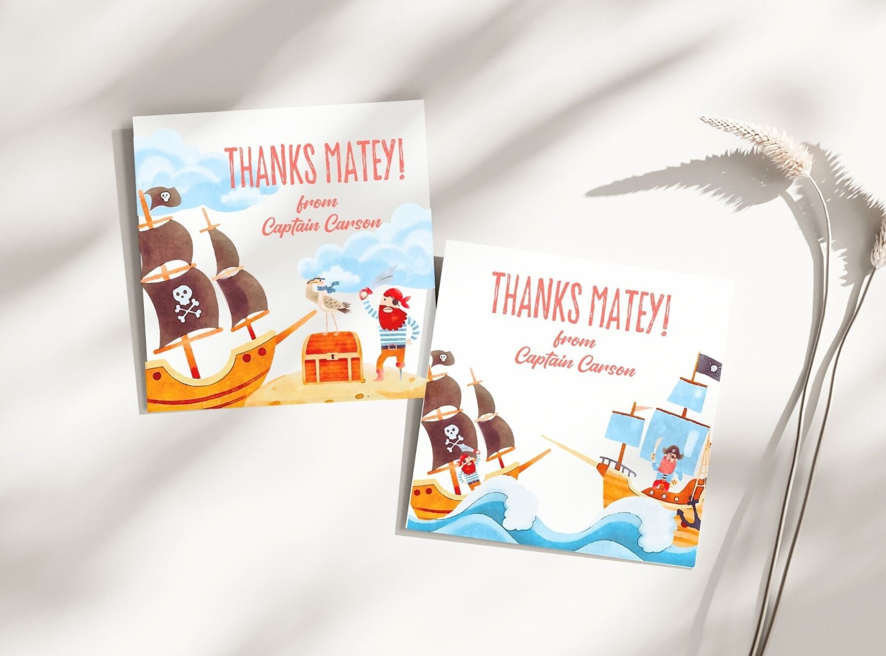 EDITABLE Pirate Cake Topper Ship Cake Topper Boy Birthday Decorations ...