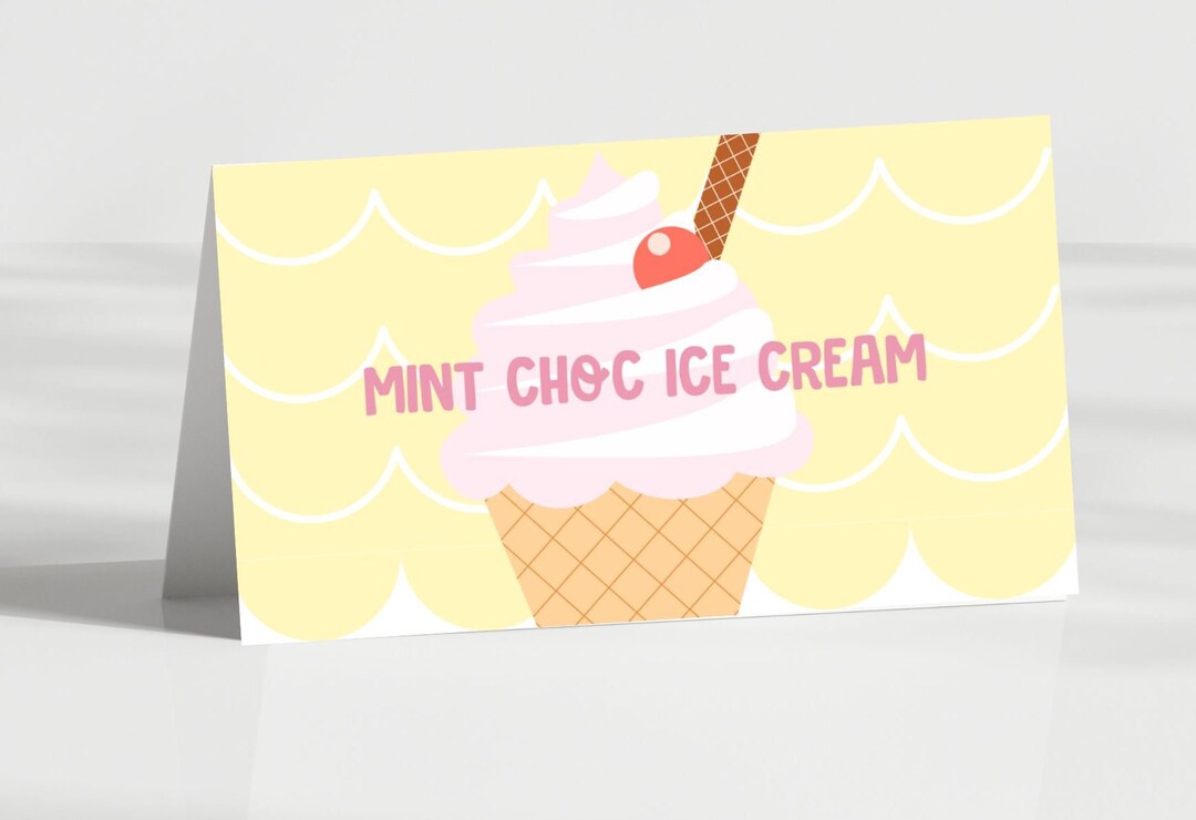Ice Cream Bottle Labels Editable Heres the Scoop Cup Labels Summer ...