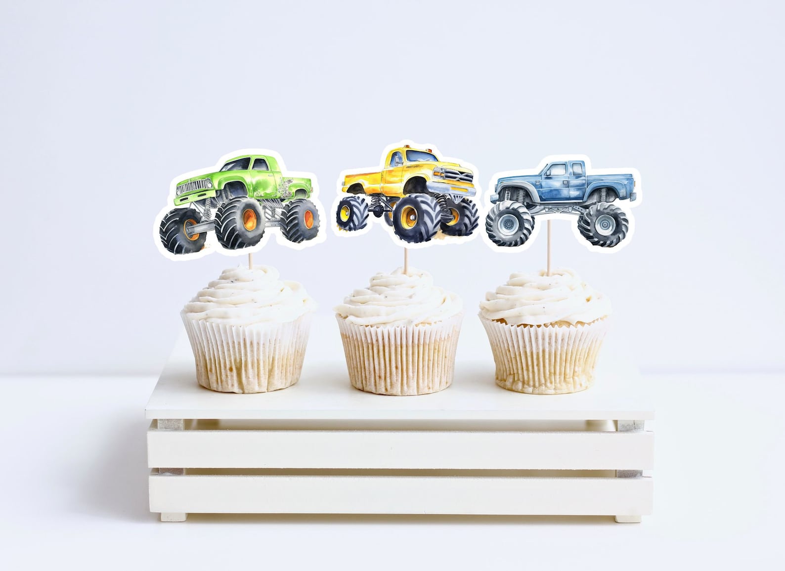 Printable Monster Truck Cake Topper Monster Truck Birthday Party ...