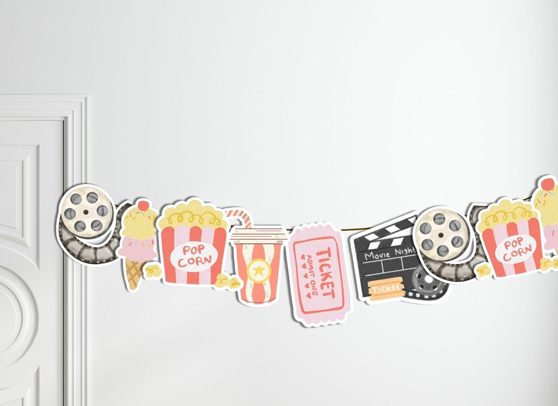 Editable Movie Night Ticket, Cinema Party Ticket, Girls Birthday Prop ...