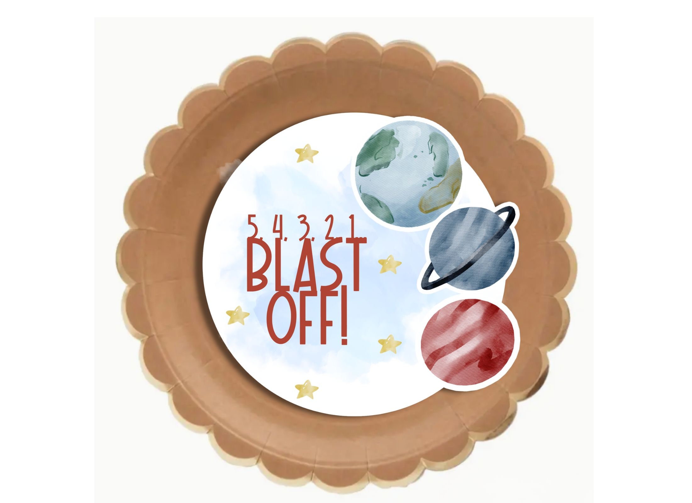 EDITABLE Astronaut Cake Toppers Rocket Cake Toppers Planet Cupcake ...