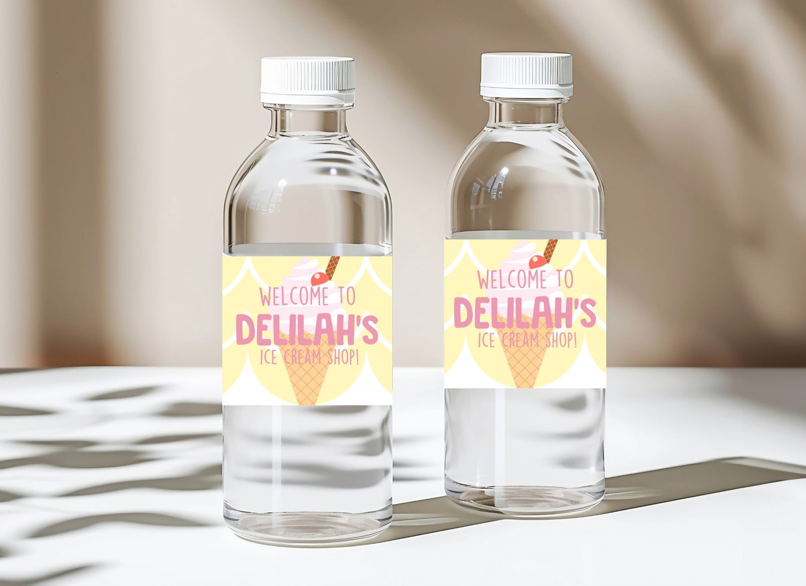 Ice Cream Bottle Labels Editable Heres the Scoop Cup Labels Summer ...