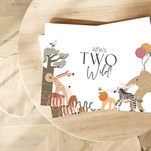 Editable Safari Animals Welcome Sign Jungle Animals Party Sign Zoo ...