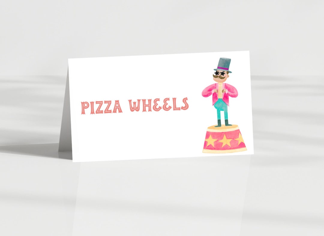 EDITABLE Circus Food Labels Carnival Greatest Show Tent Food Label ...