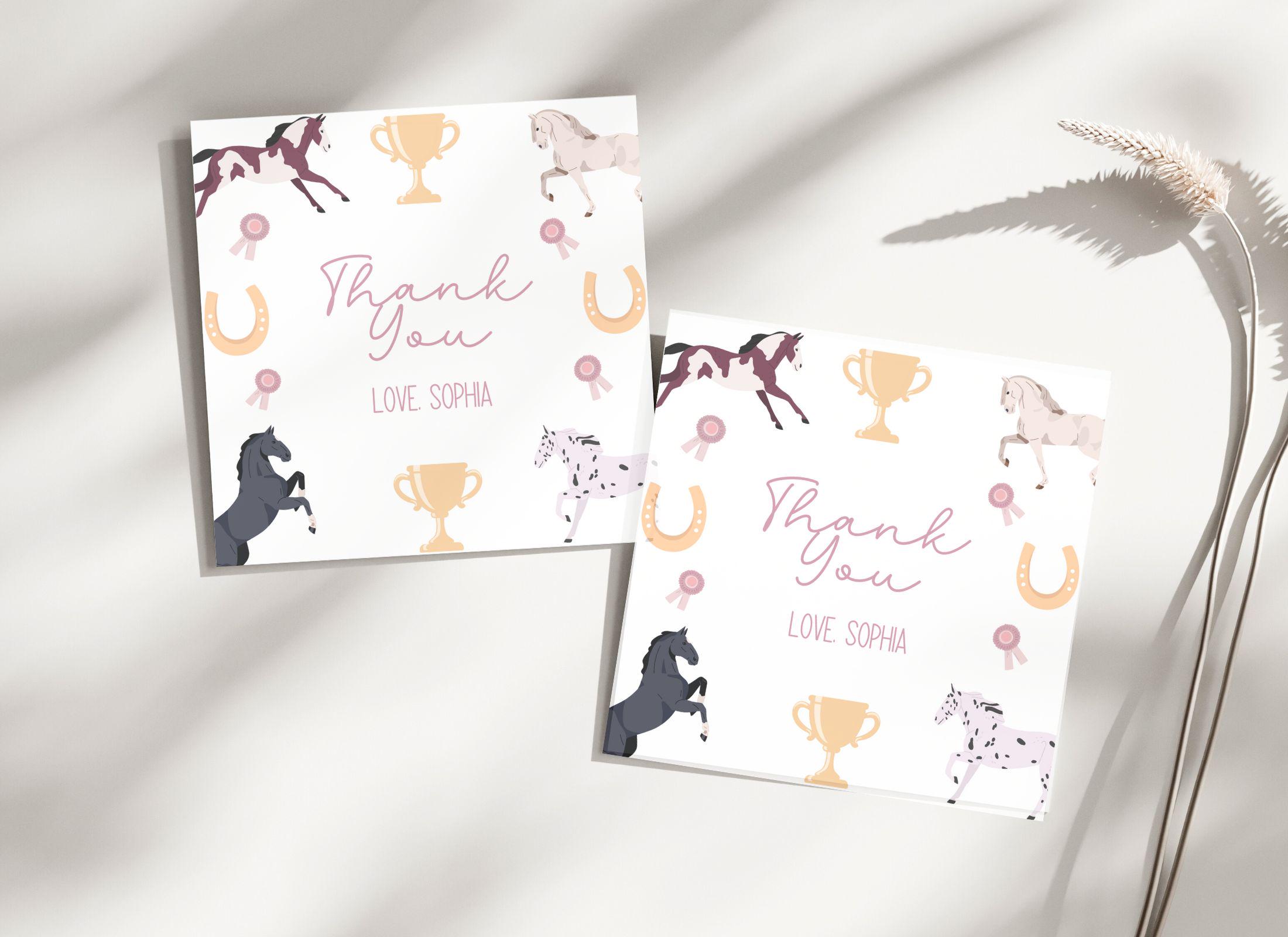 Editable Horse Water Label , Pony Bottle Label, Equestrian Birthday ...