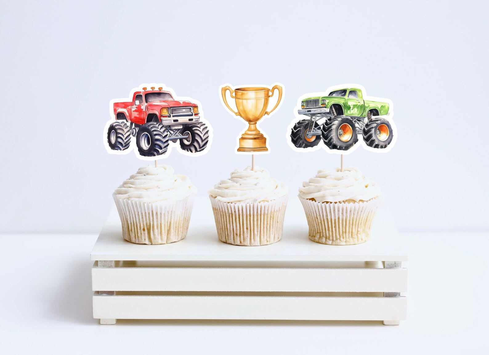 Printable Monster Truck Cake Topper Monster Truck Birthday Party ...