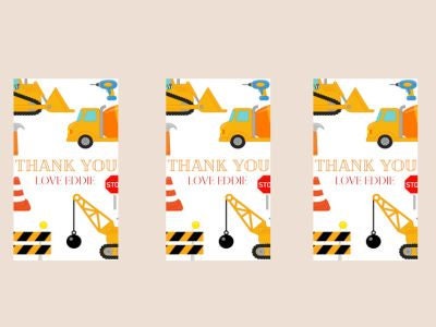 EDITABLE Construction Digger Paper Placemat Dumper Truck - Etsy