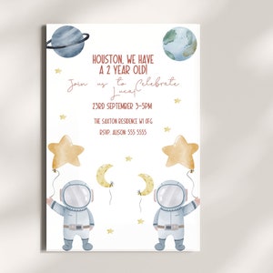 EDITABLE Astronaut Banner Rocket Garland Planet Party Bunting Birthday ...