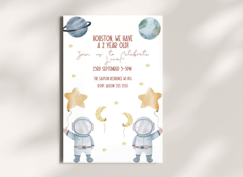 EDITABLE Astronaut Favor Label Rocket Thank You Label Planet Party ...