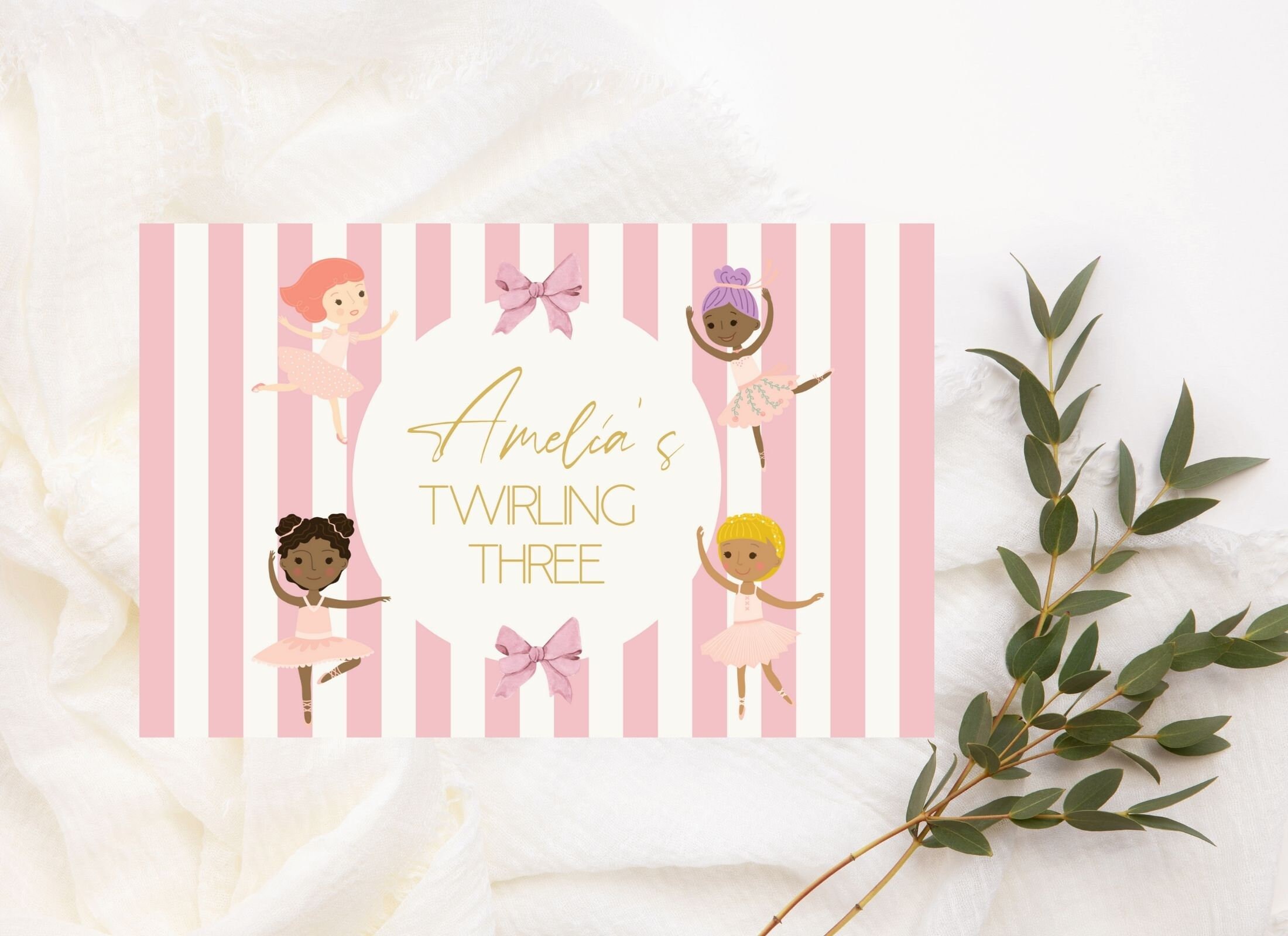 Instant Download Ballerina Birthday Banner Bunting Garland - Etsy