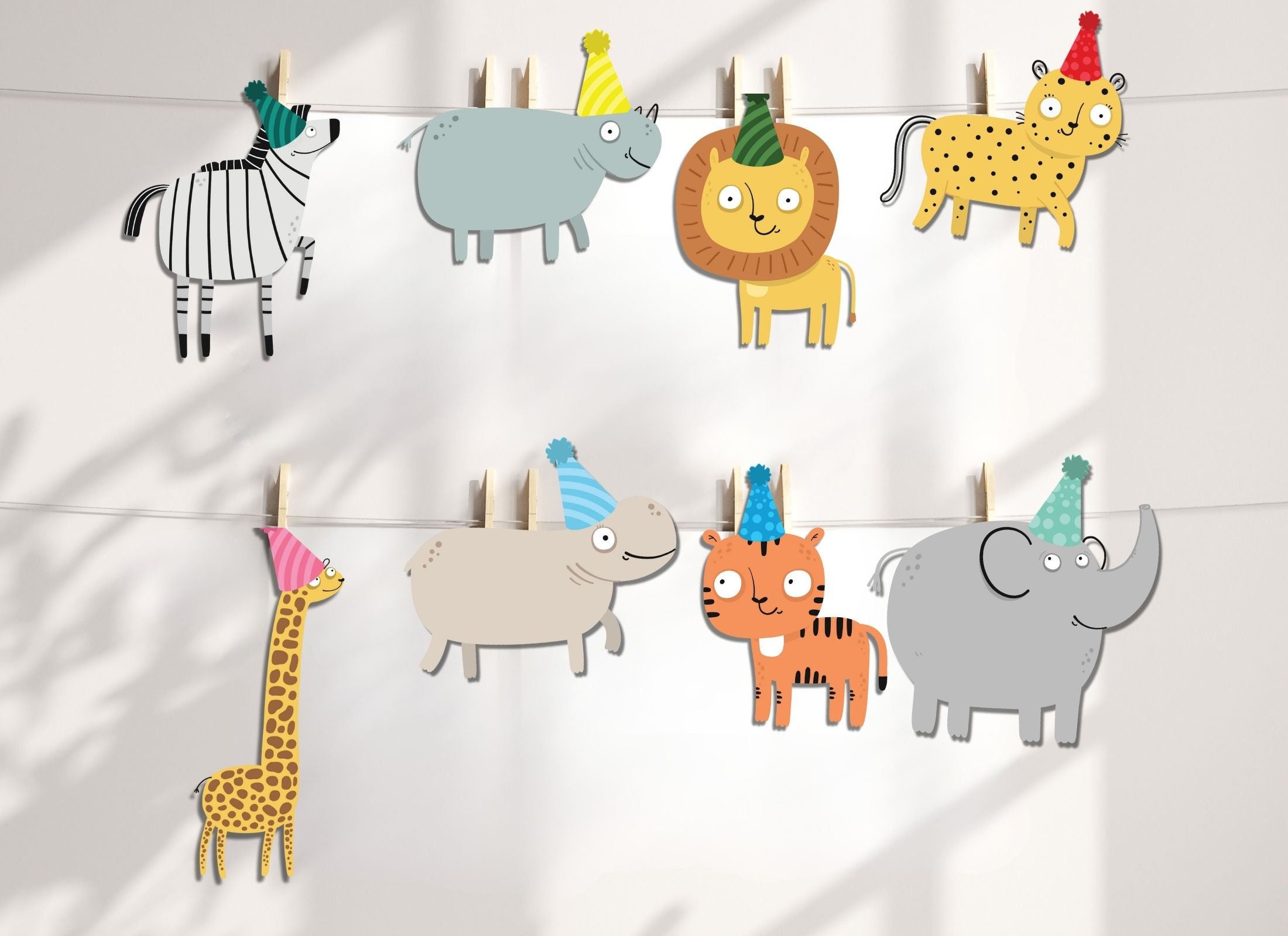 Instant Download Safari Animal Banner Jungle Animal Garland Zoo Animal ...