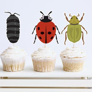 Printable Bug Cake Topper Outdoor Party Cake Toppers Insect Birthday ...
