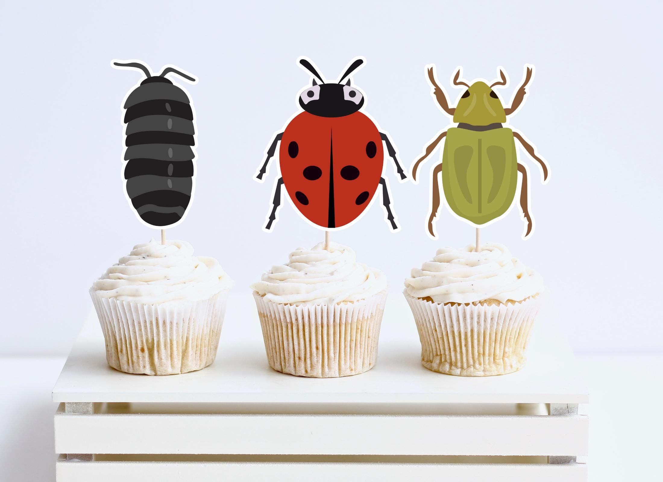 Printable Bug Cake Topper Outdoor Party Cake Toppers Insect Birthday ...