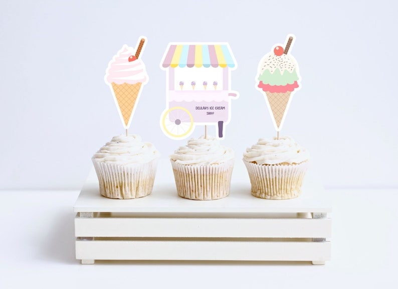 Editable Ice Cream Party Sign Heres the Scoop Welcome Sign Summer ...