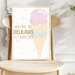 Editable Ice Cream Menu Heres the Scoop Party Sign Summer Birthday ...