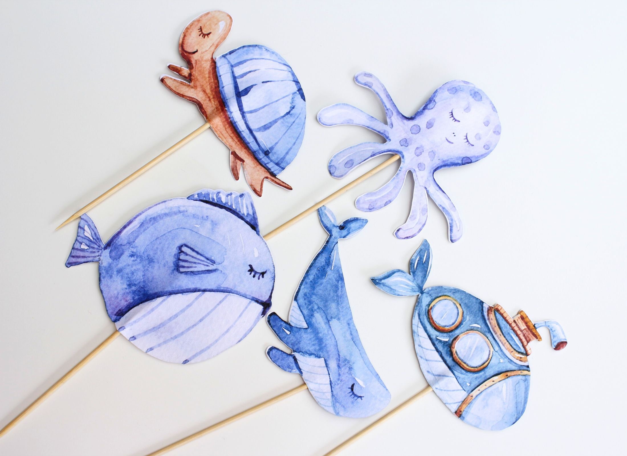 Ocean Cake Toppers Under the Sea Cake Toppers Onder the Sea Party Decor ...