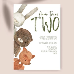 EDITABLE Forest Woodland Animals Bears Picnic Tent Food Label First ...