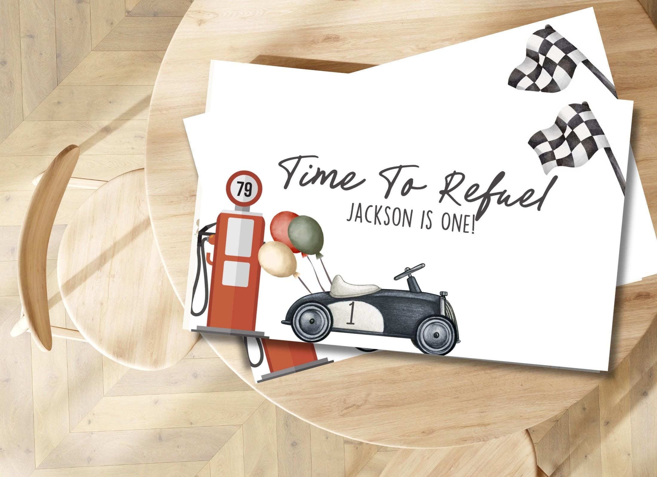 Editable Race Car Placemat Hot Car Wheels Placemat Racing Car Birthday ...