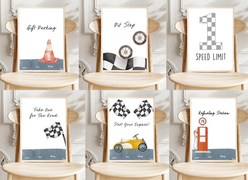 Editable Race Car Placemat Hot Car Wheels Placemat Racing Car Birthday ...