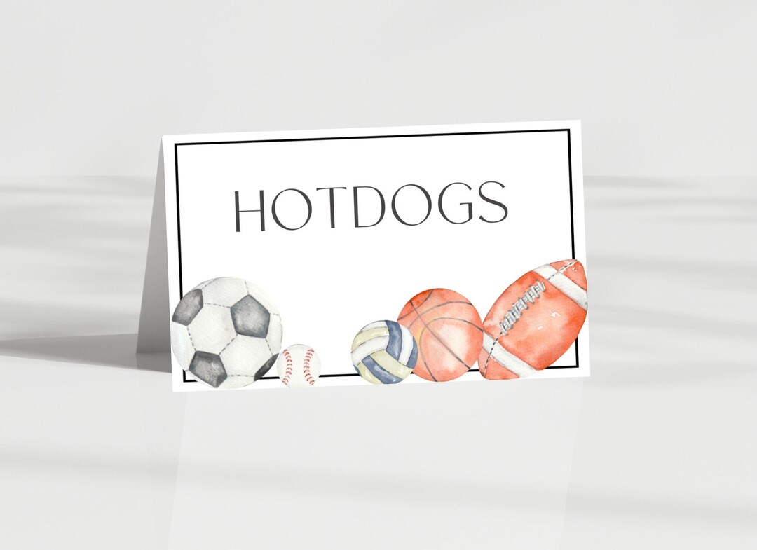 Editable Sports Food Labels, Ball Sport Birthday Party, Football Boys ...