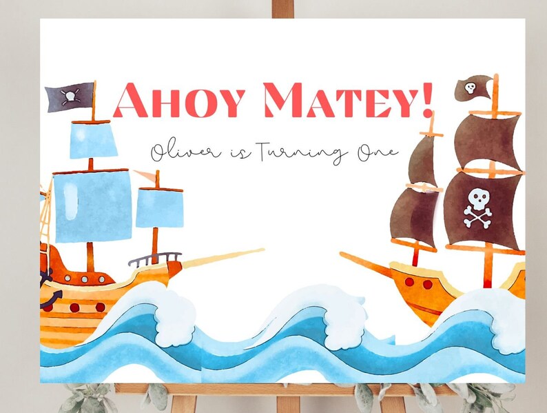 Pirate Cupcake Topper Set Ahoy Matey Party Decor Pirate Cake Toppers ...