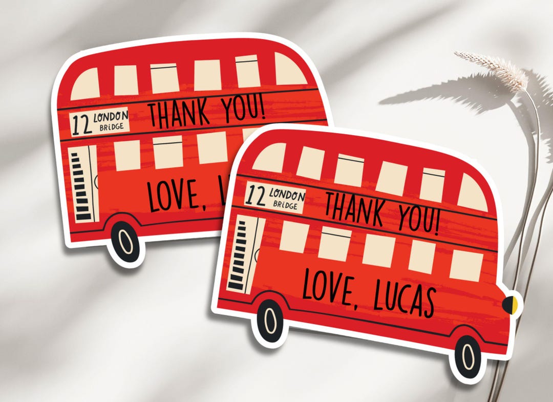 Editable London Thank You Tag, London Birthday Favor Tag, London Party ...