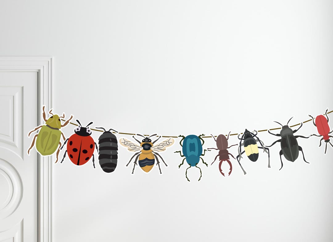 Printable Bug Garland: Insect Birthday Party Banner (digital Download ...