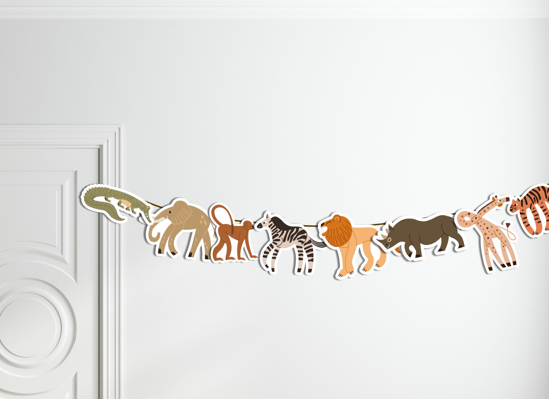 Editable Safari Animals Placemat Jungle Animal Party Placemat Instant ...
