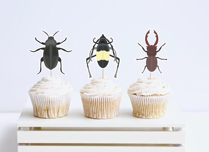 Printable Bug Cake Topper Outdoor Party Cake Toppers Insect Birthday ...