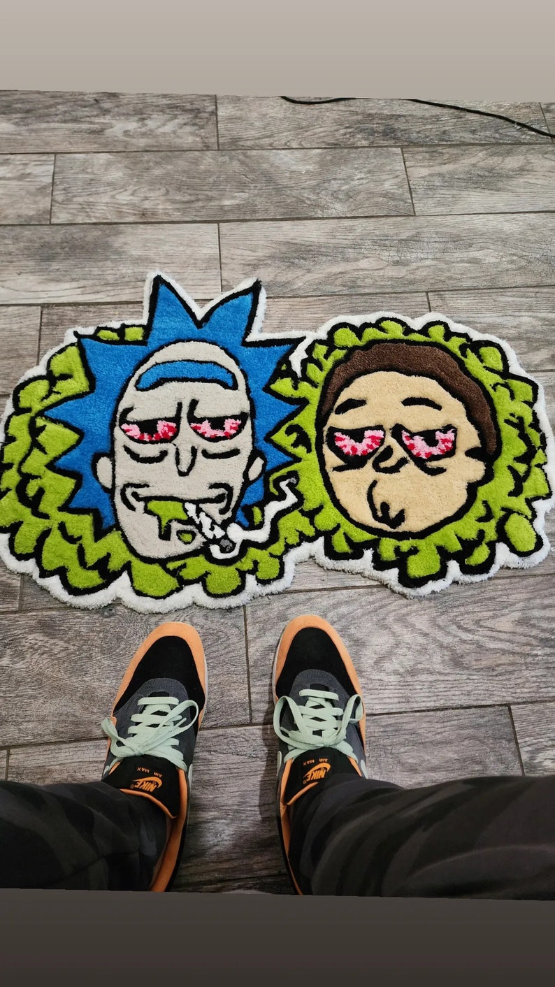 Rick & Morty Custom Rug - 1 of 1 - Etsy