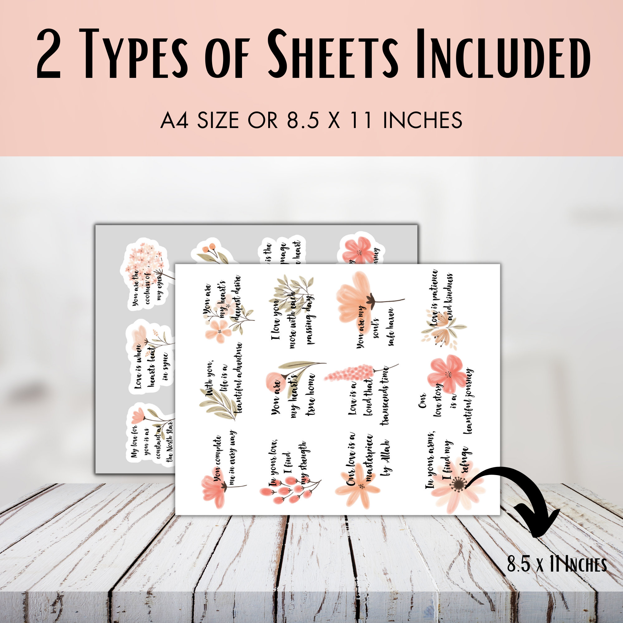 45 Islamic Sticker Bundle Islamic Love Sticker Hijabi - Etsy