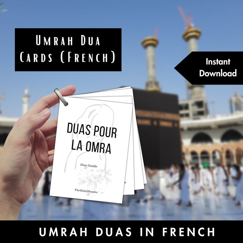 French Simple Umrah Dua Umrah Cards Umrah Guide Printable Umrah Dua ...