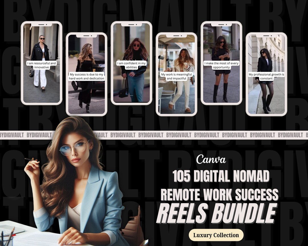 105 Digital Nomad Remote Work Success Affirmations Work From Home Reels Aesthetic Video DONE FOR ...