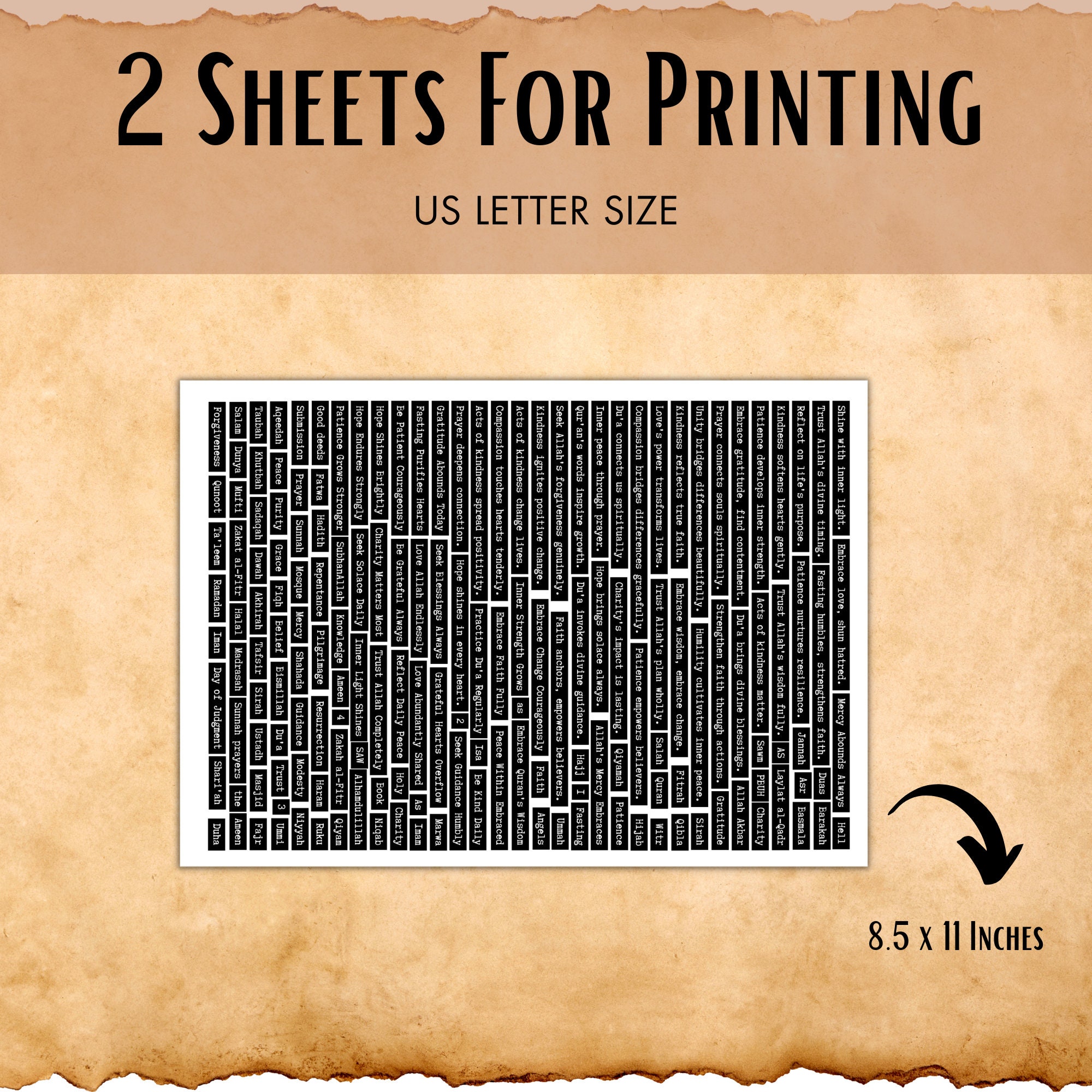 350+ Islamic Sticker Bundle | Islamic Vintage Label Sticker | Islamic ...