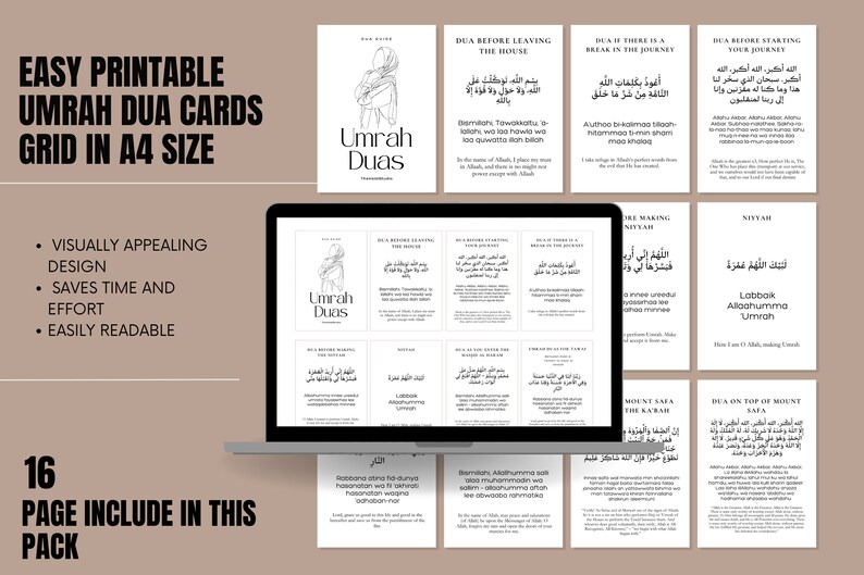 Luxury Simple Umrah Dua Umrah Cards Umrah Guide Printable Umrah Dua ...