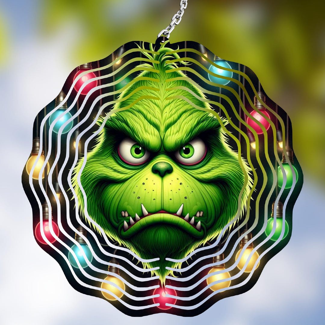 Angry Christmas Green Character Wind Spinner Png, Chirstmas Cartoon ...