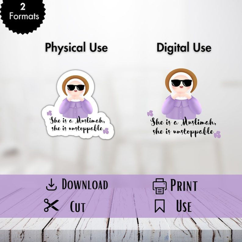 15 Islamic Sticker Bundle Islamic Cute Muslimah Sticker Laptop Stickers ...