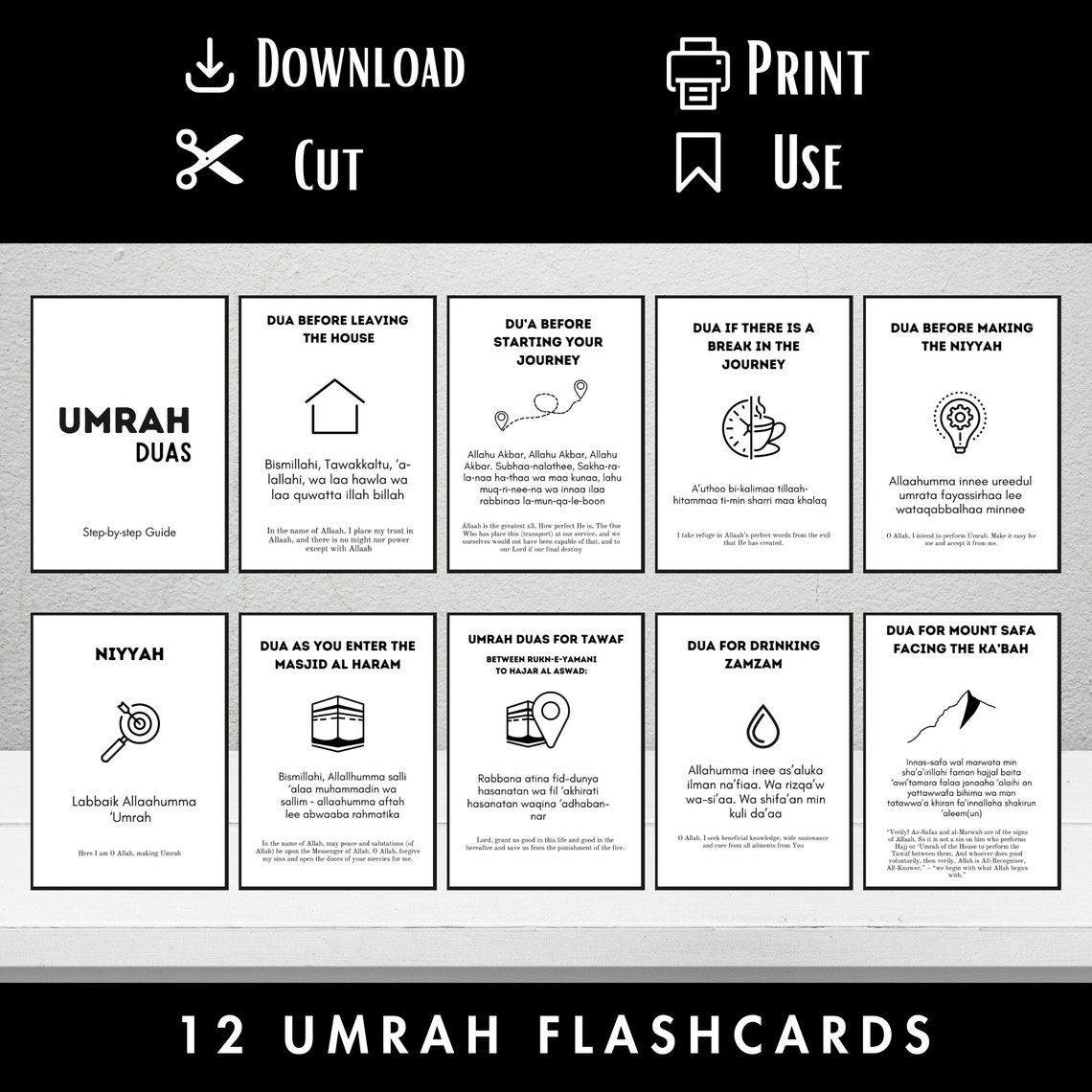 Umrah Dua Printable | Umrah Cards | Umrah Guide | Printable Umrah Dua ...