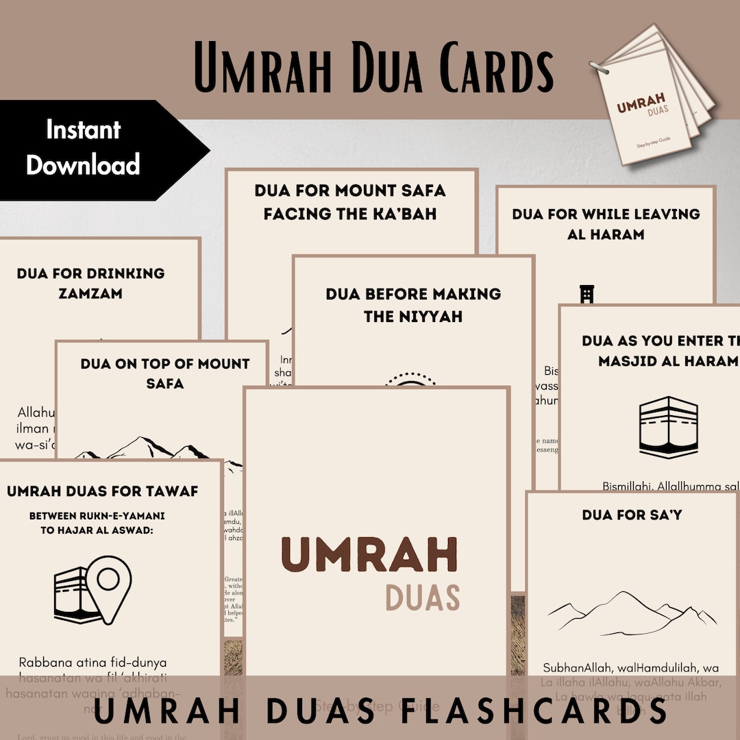 Umrah Dua Printable Umrah Cards Umrah Guide Printable Umrah Dua Umrah ...