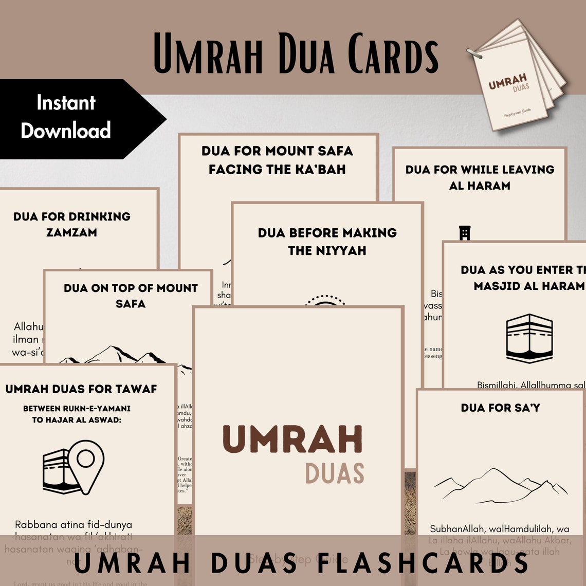Umrah Dua Printable Umrah Cards Umrah Guide Printable Umrah Dua Umrah ...