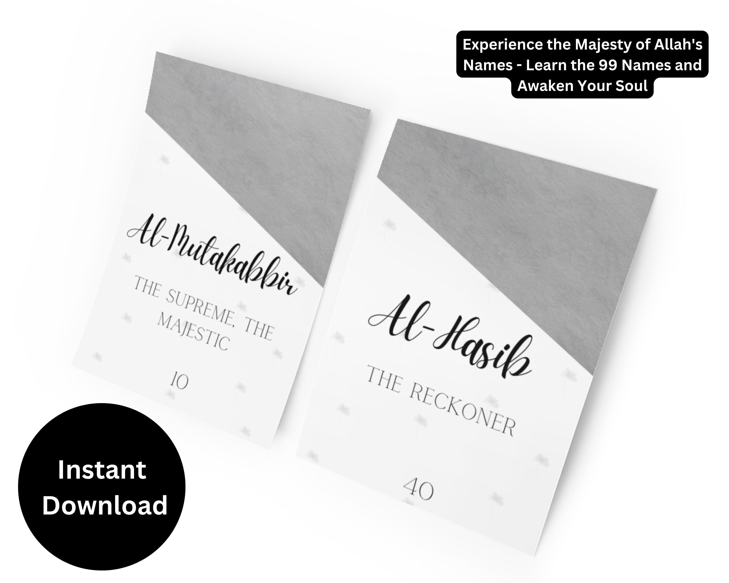 99 Names of Allah Cards , Ramadan Gifts for Kids , Asma Ul Husna ...