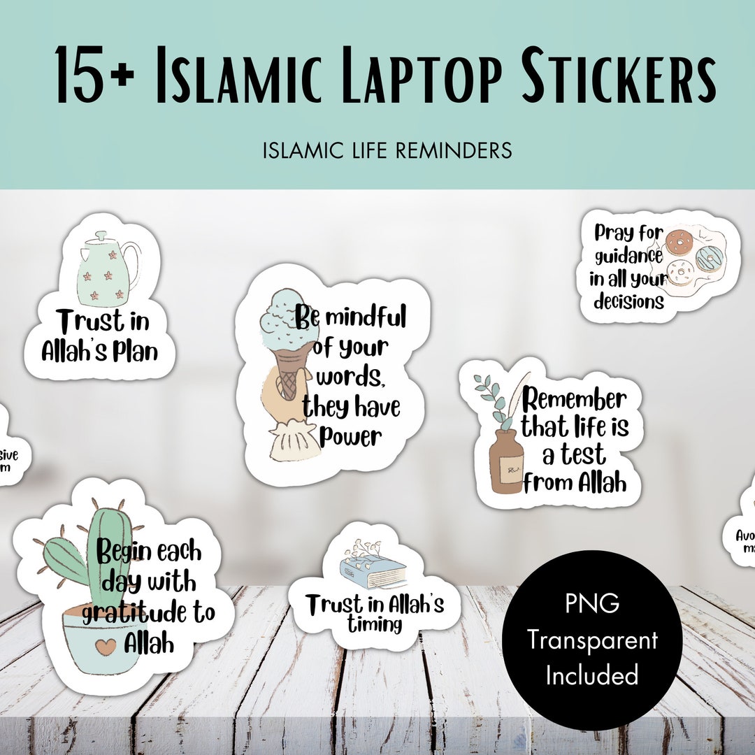15+ Islamic Sticker Bundle | Islamic Reminder Sticker | Laptop Stickers ...