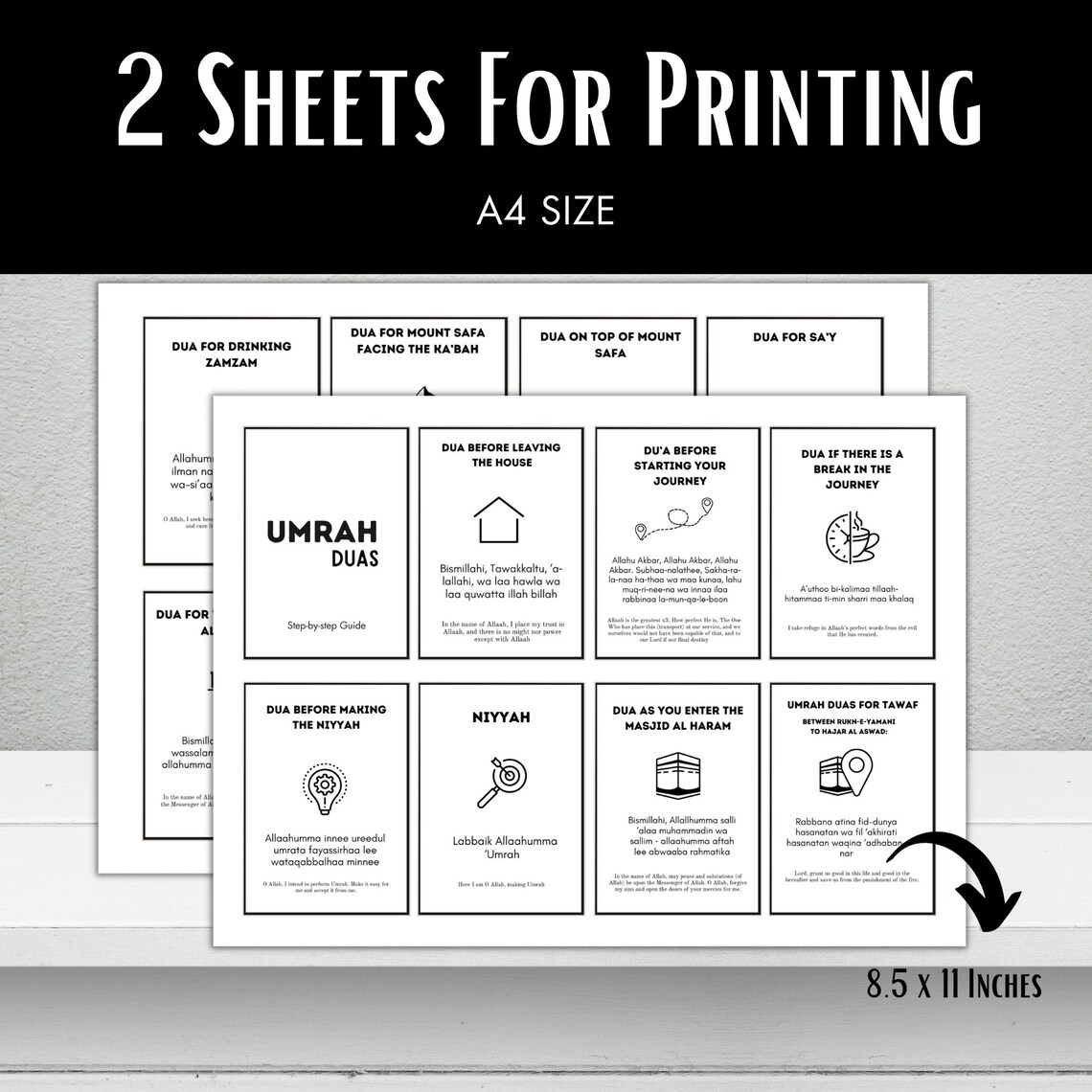 Umrah Dua Printable | Umrah Cards | Umrah Guide | Printable Umrah Dua ...