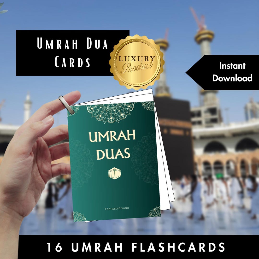 Simple Umrah Dua Printable Umrah Floral Cards Umrah Guide Printable ...