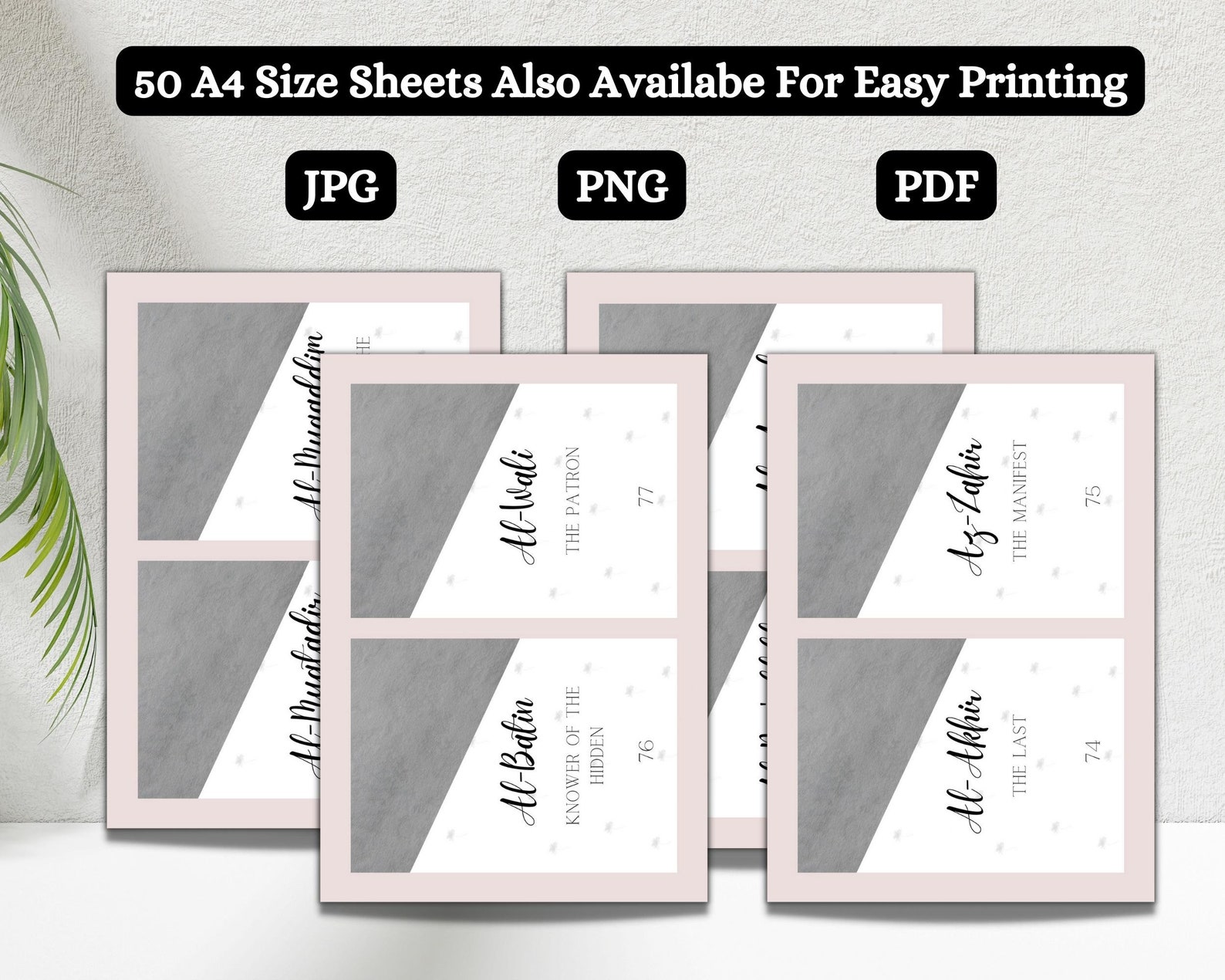 99 Names of Allah Cards , Ramadan Gifts for Kids , Asma Ul Husna ...